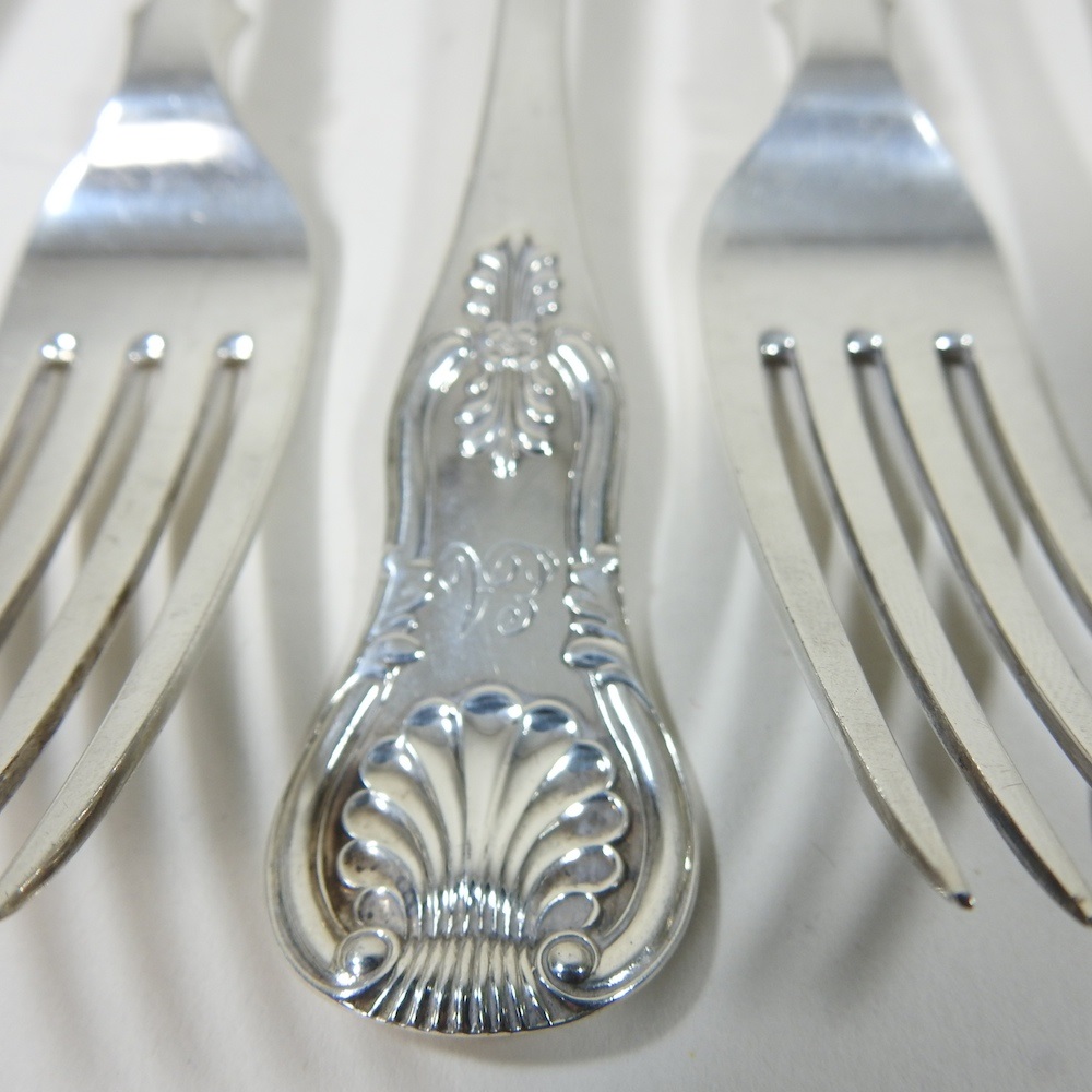 Lot 234 - Twelve William IV Scottish silver forks