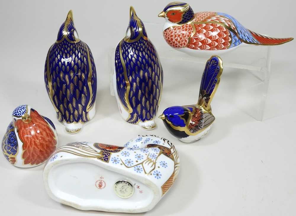Lot 308 - Six Royal Crown Derby paperweights