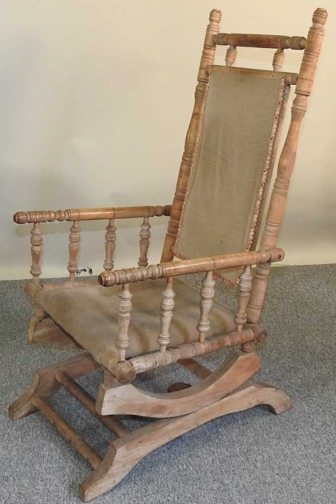 Lot 515 - A chest, chair and stools