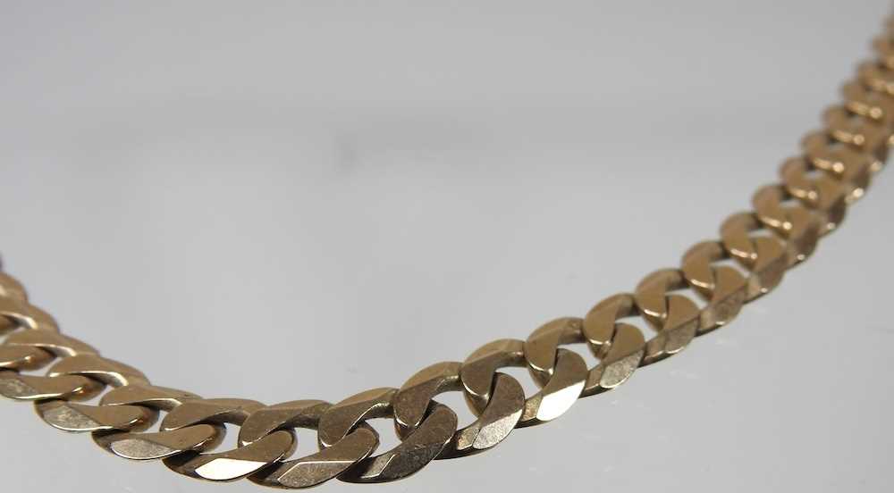 Lot 252 - A gold neck chain