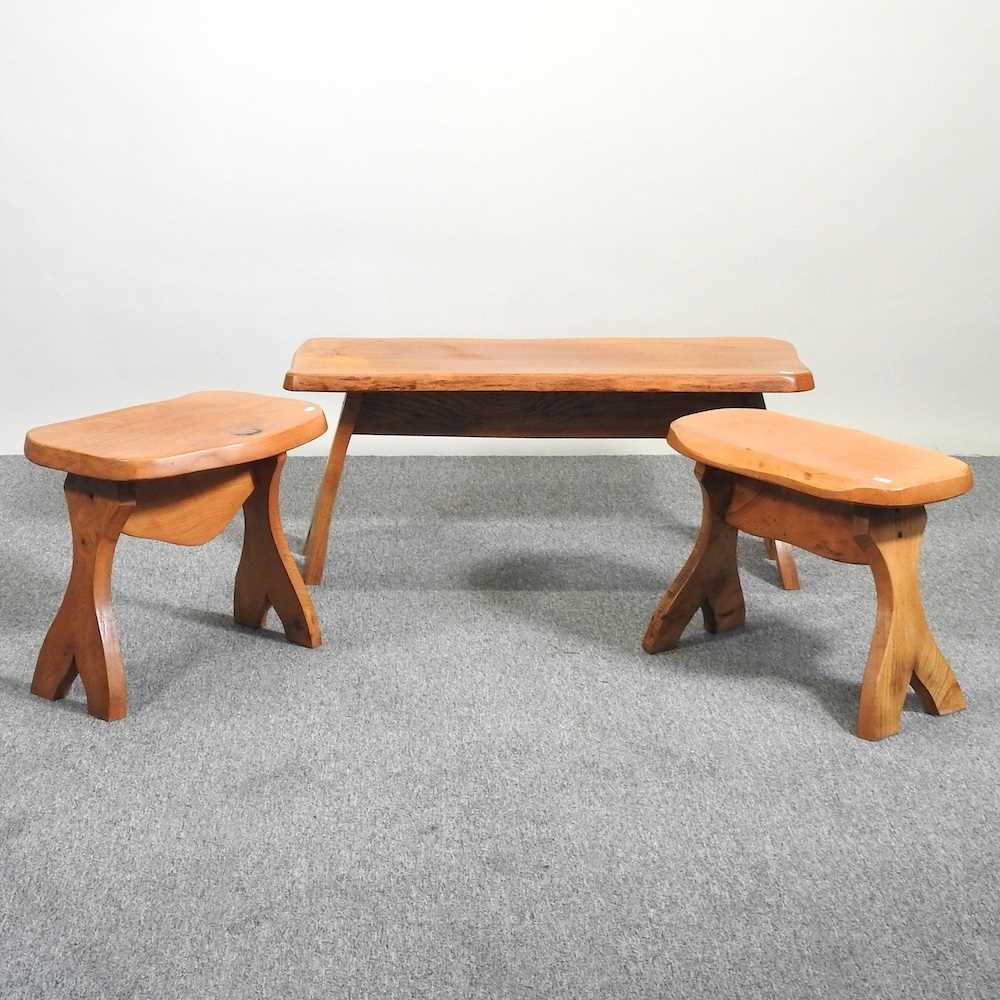 Lot 370 - Three elm tables