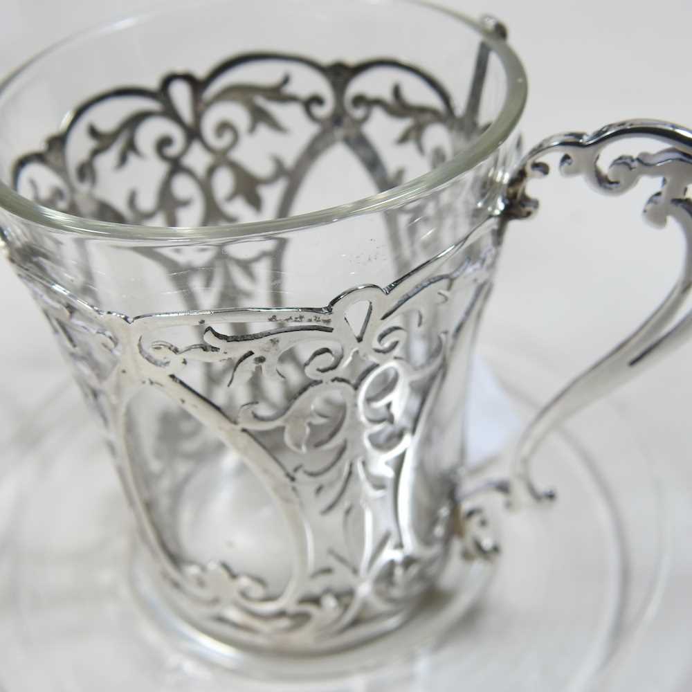 Lot 166 - A set of silver coffee cups