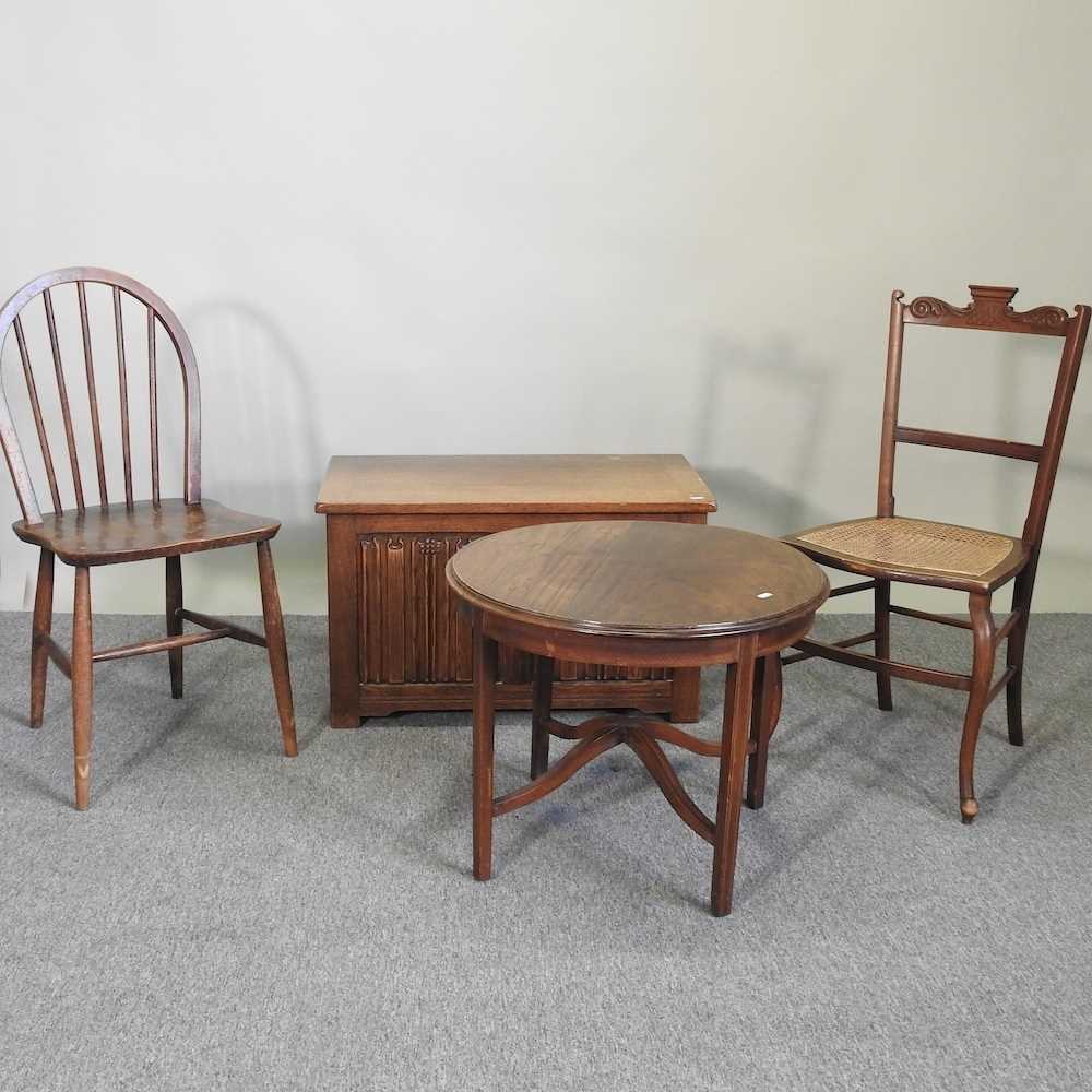 Lot 420 - A box, table and chairs