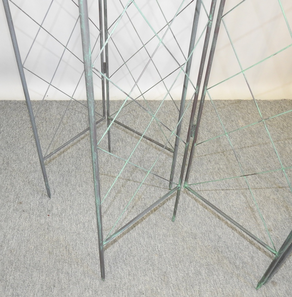 Lot 310 - Four folding metal garden trellis