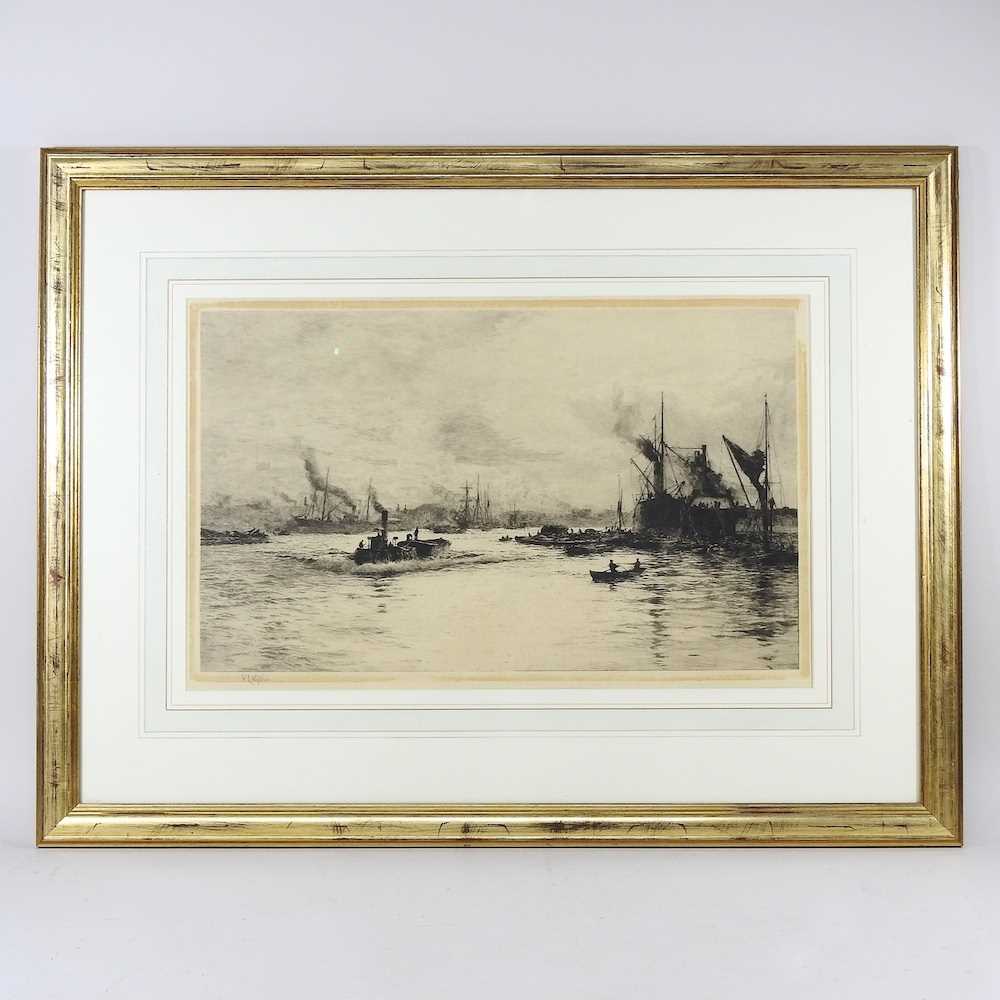 Lot 482 - William Lionel Wyllie, 1851–1931, harbour