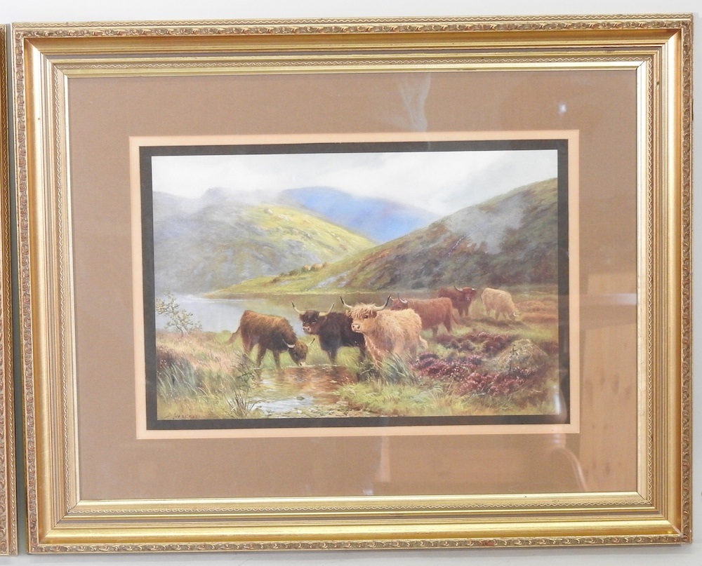 Lot 284 - A pair of highland cattle prints