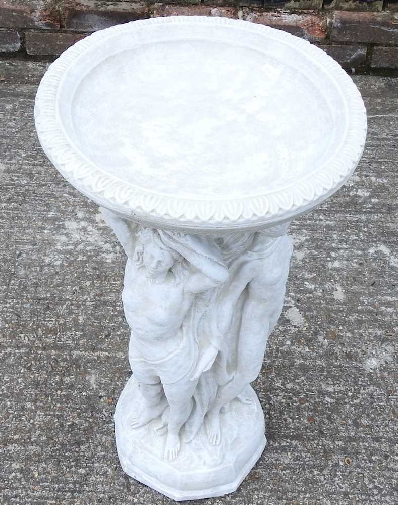Lot 131 - A cast stone bird bath