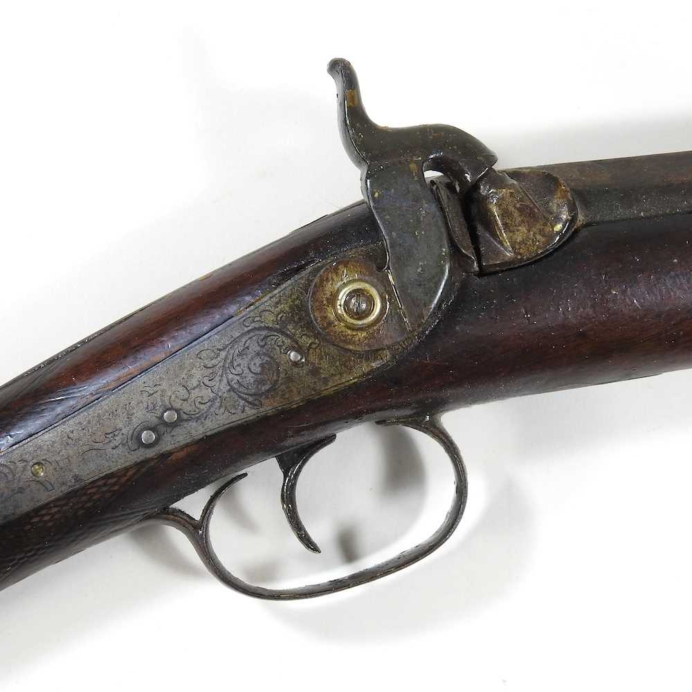 Lot 32 - A 19th century percussion rifle