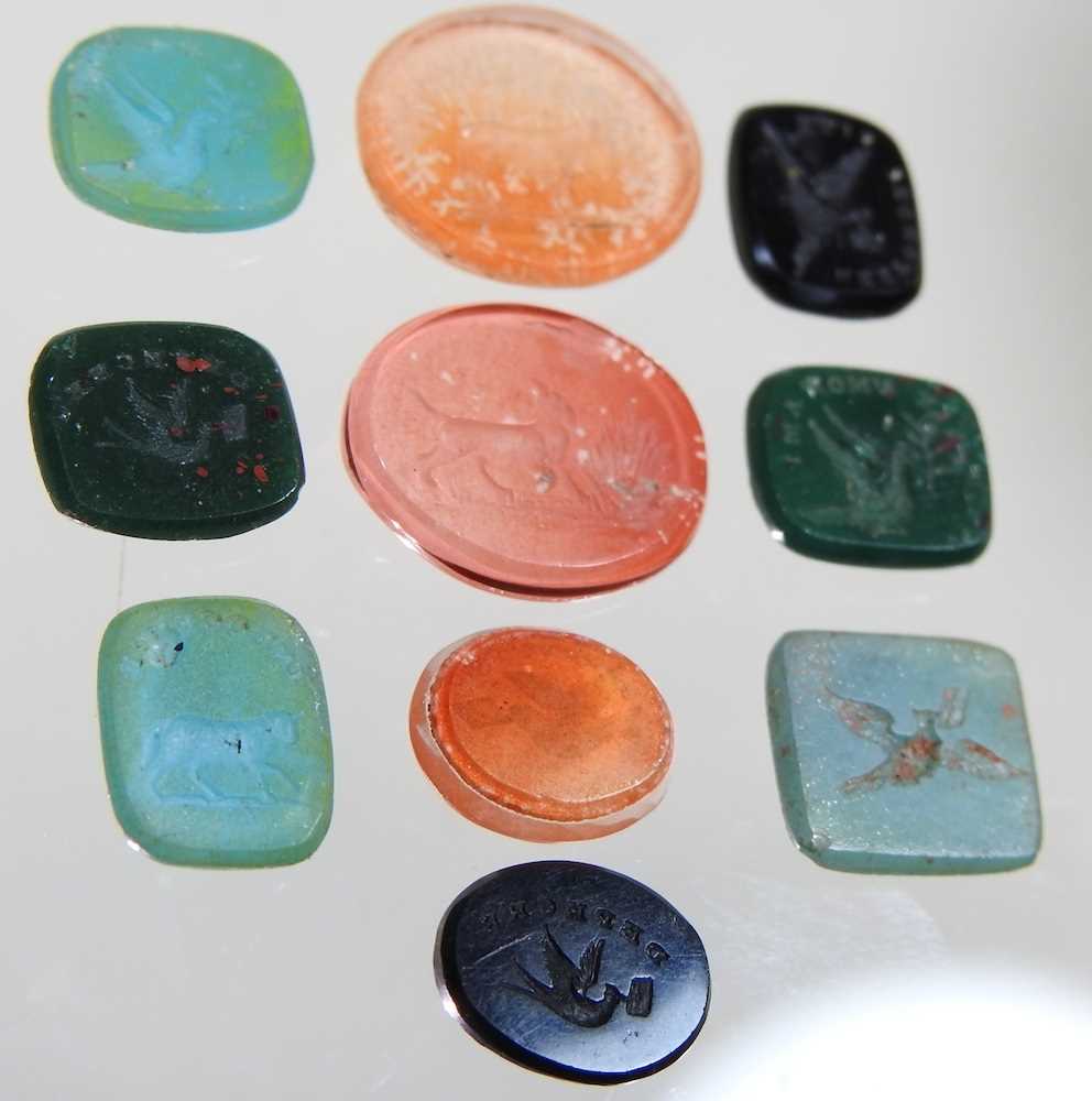 Lot 87 - A collection of ten 19th century intaglio