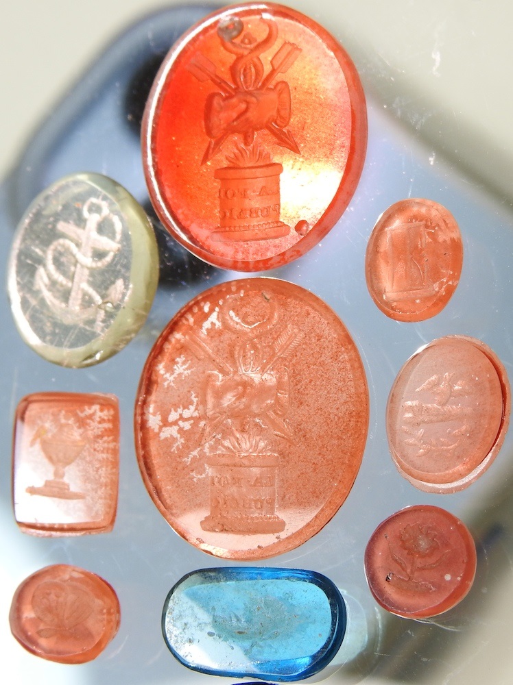 Lot 125 - A collection of ten 19th century intaglio