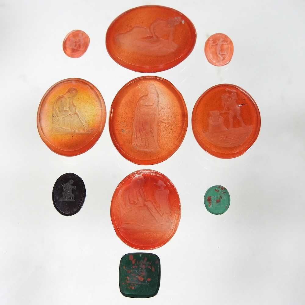 Lot 269 - A collection of ten 19th century intaglio