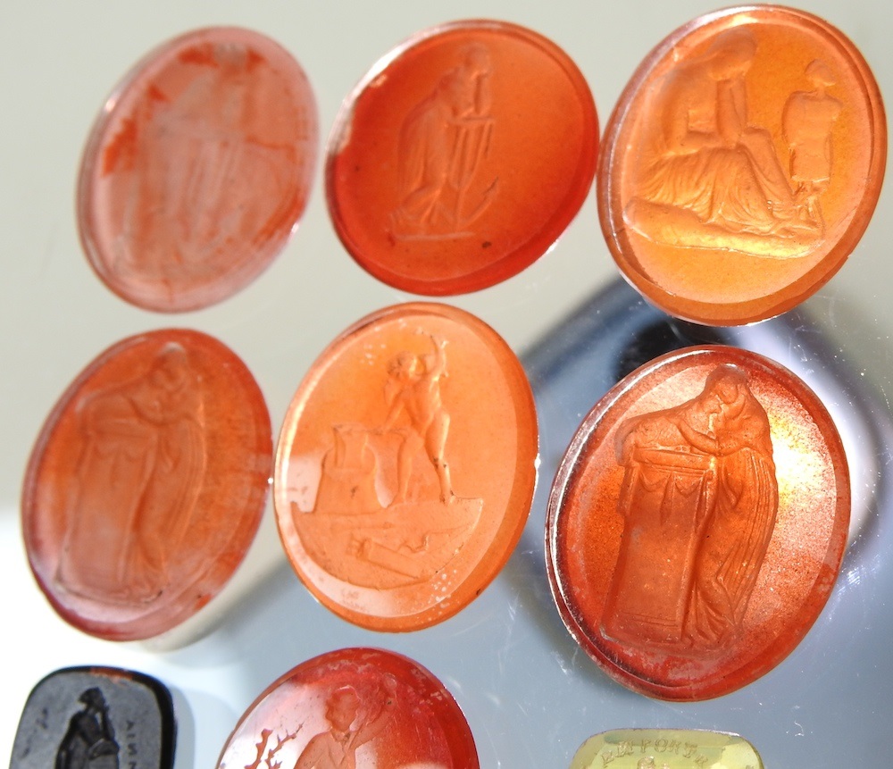 Lot 59 - A collection of ten 19th century intaglio