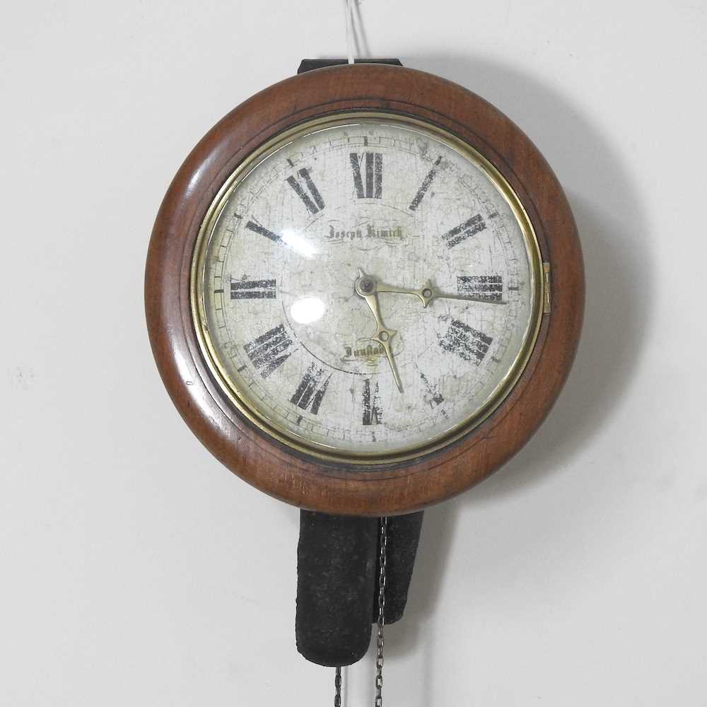 Lot 37 - A 19th century postman's alarm clock, with a