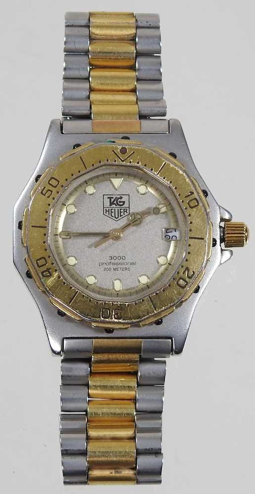 Lot 140 - A Tag Heuer 3000 ladies steel and gold