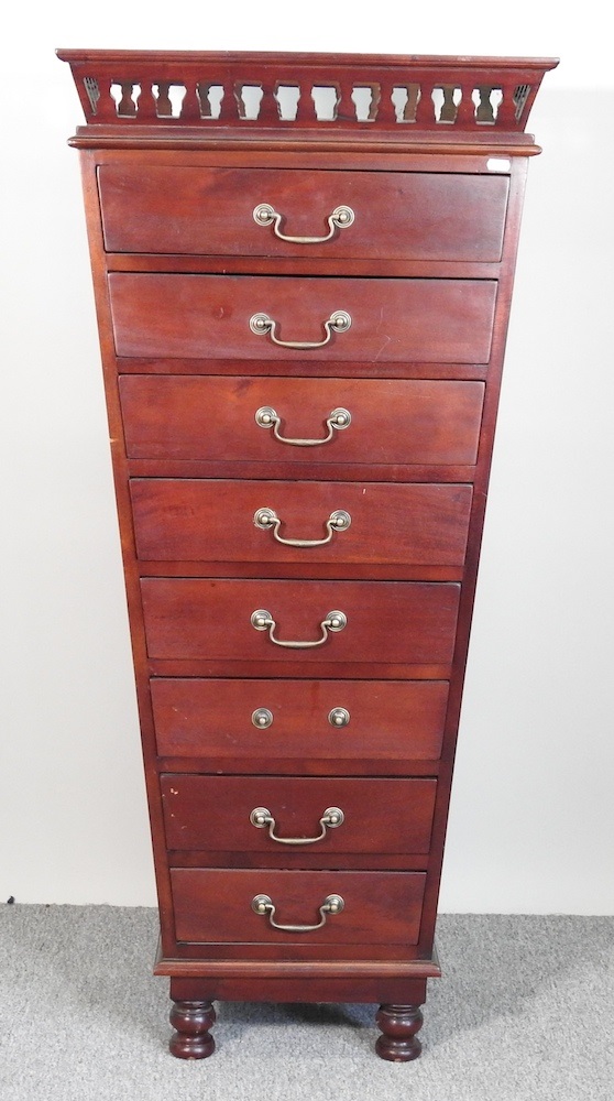 Lot 477 - An unusual hardwood chest, of triangular