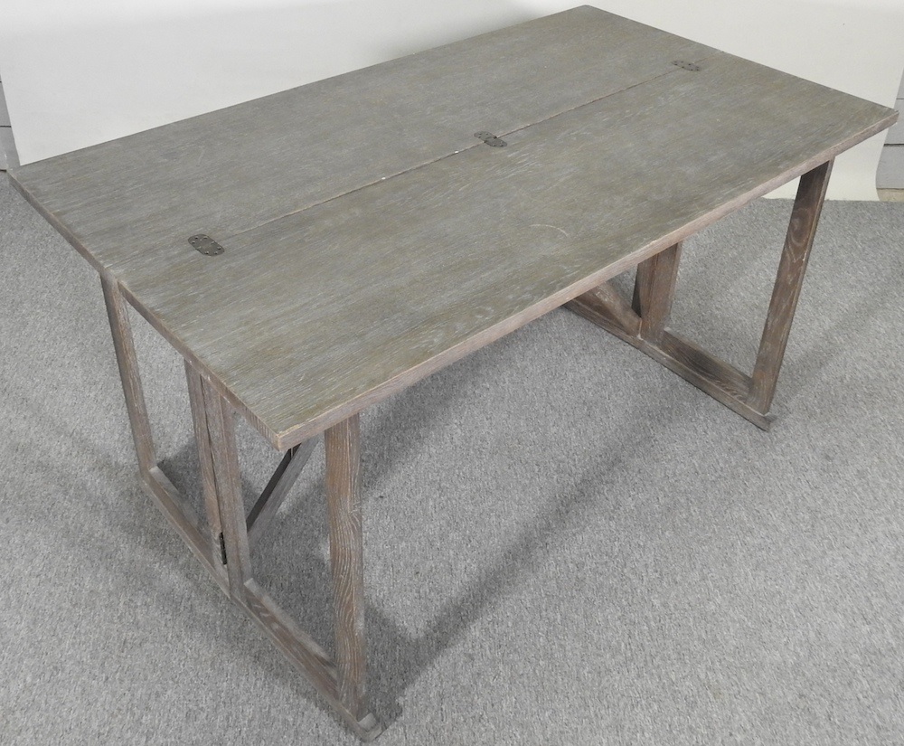 Lot 116 - A modern OKA grey painted folding dining