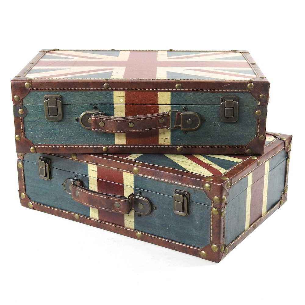 Lot 504 - A pair of Union Jack cases, each 39cm wide