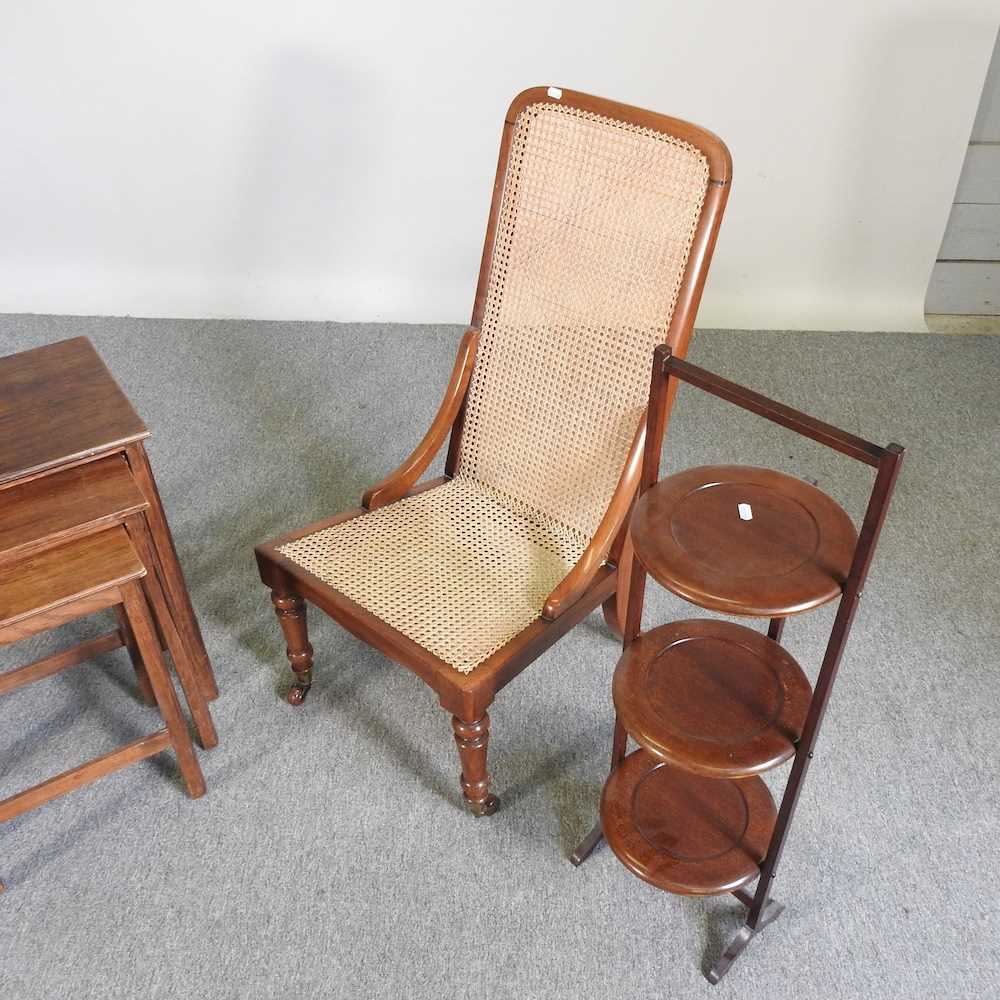 Lot 248 - A 19th century cane seated chair, together