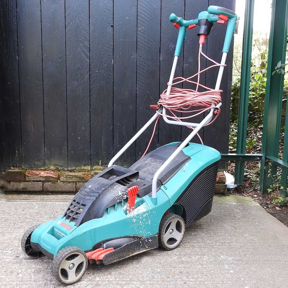 Lot 269 - A green Bosch electric lawn mower