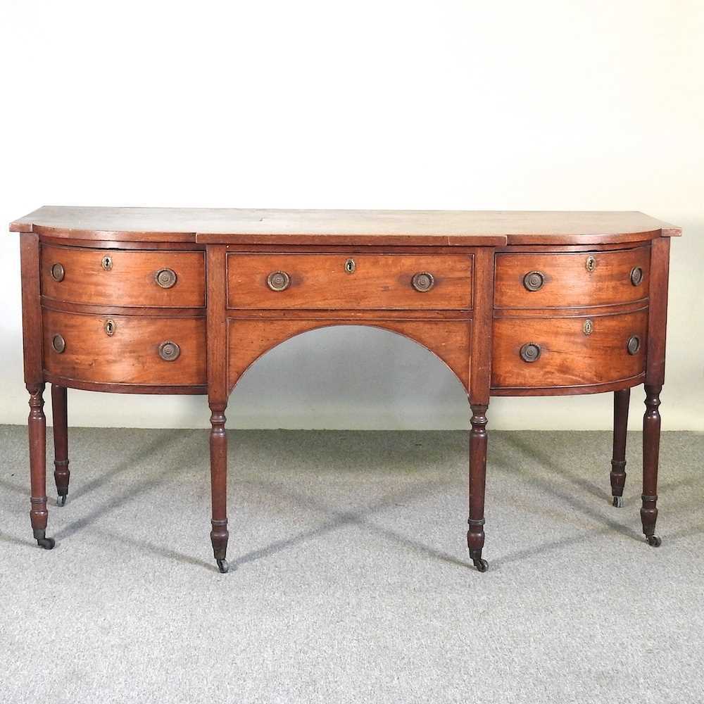 Lot 152 - A Regency mahogany sideboard, on turned legs