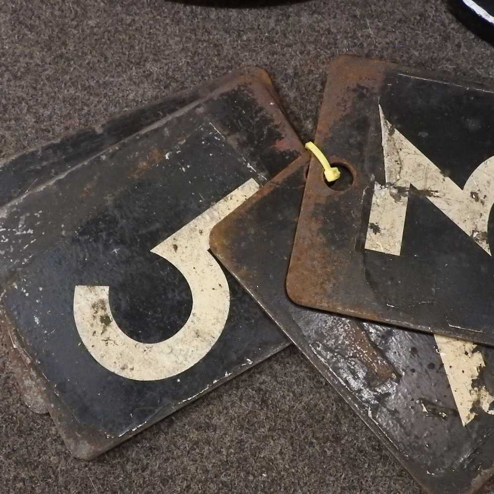 Lot 486 - A cast iron railway information sign,