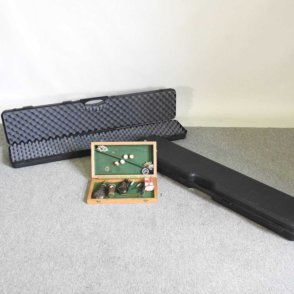 Lot 309 - Two modern shotgun cases, 121cm long,