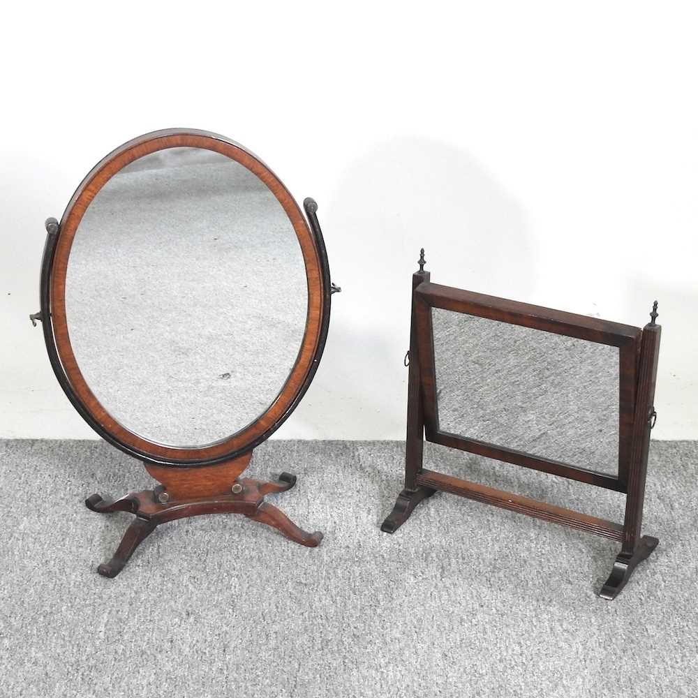 Lot 449 - A 19th century swing frame toiletry mirror,
