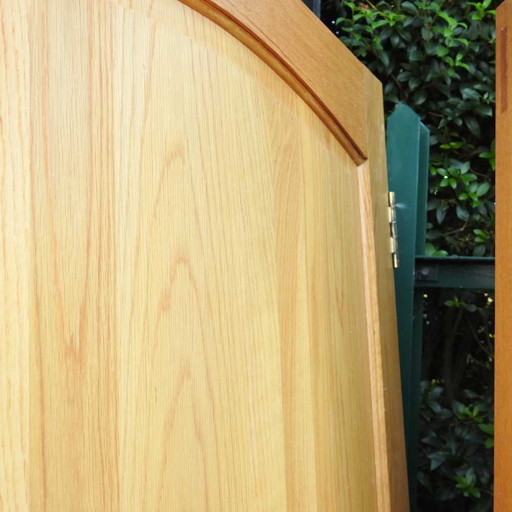 Lot 542 - Six modern light oak panelled interior doors