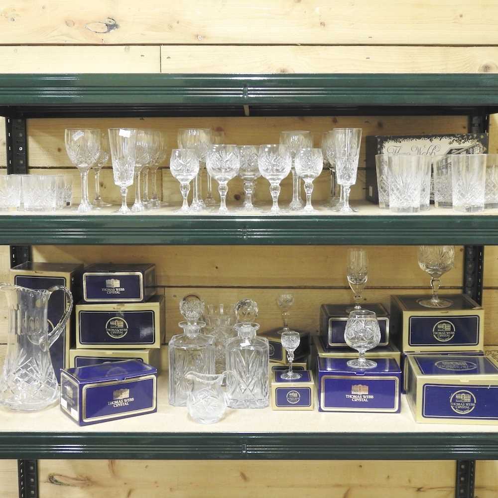Lot 547 - A collection of Thomas Webb crystal glasses,