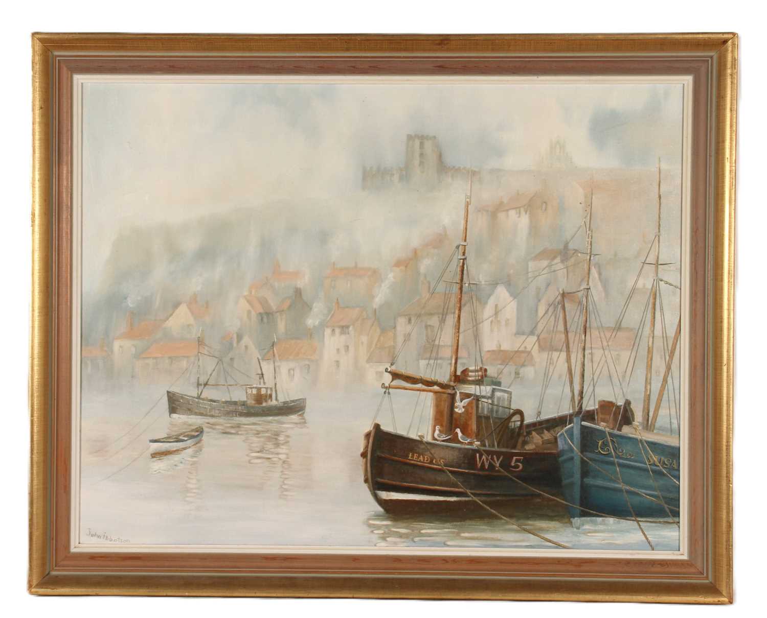 Lot 87 - John Ibbotson (20th century), Whitby, oil on