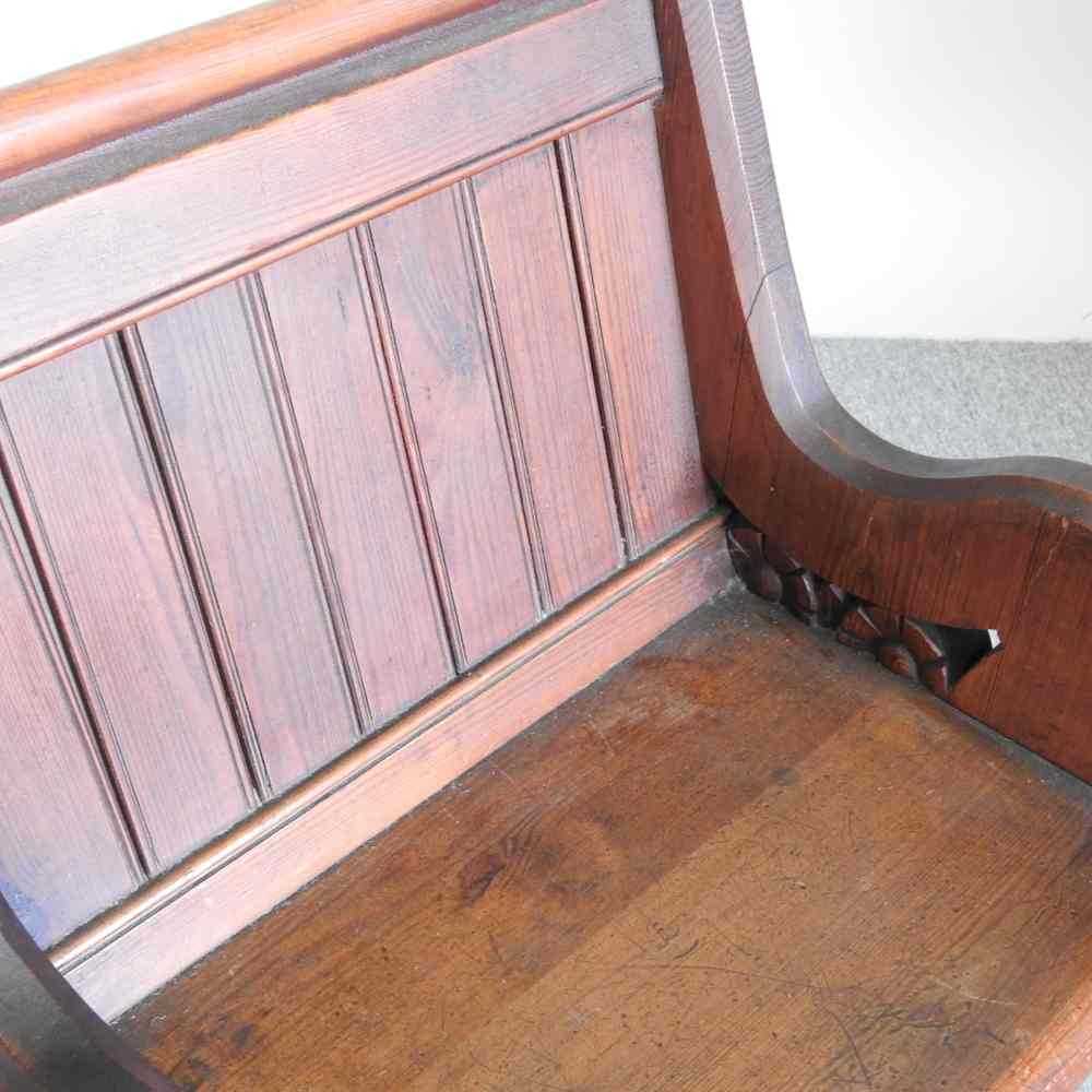 Lot 461 - A 19th century Gothic style pew, with carved