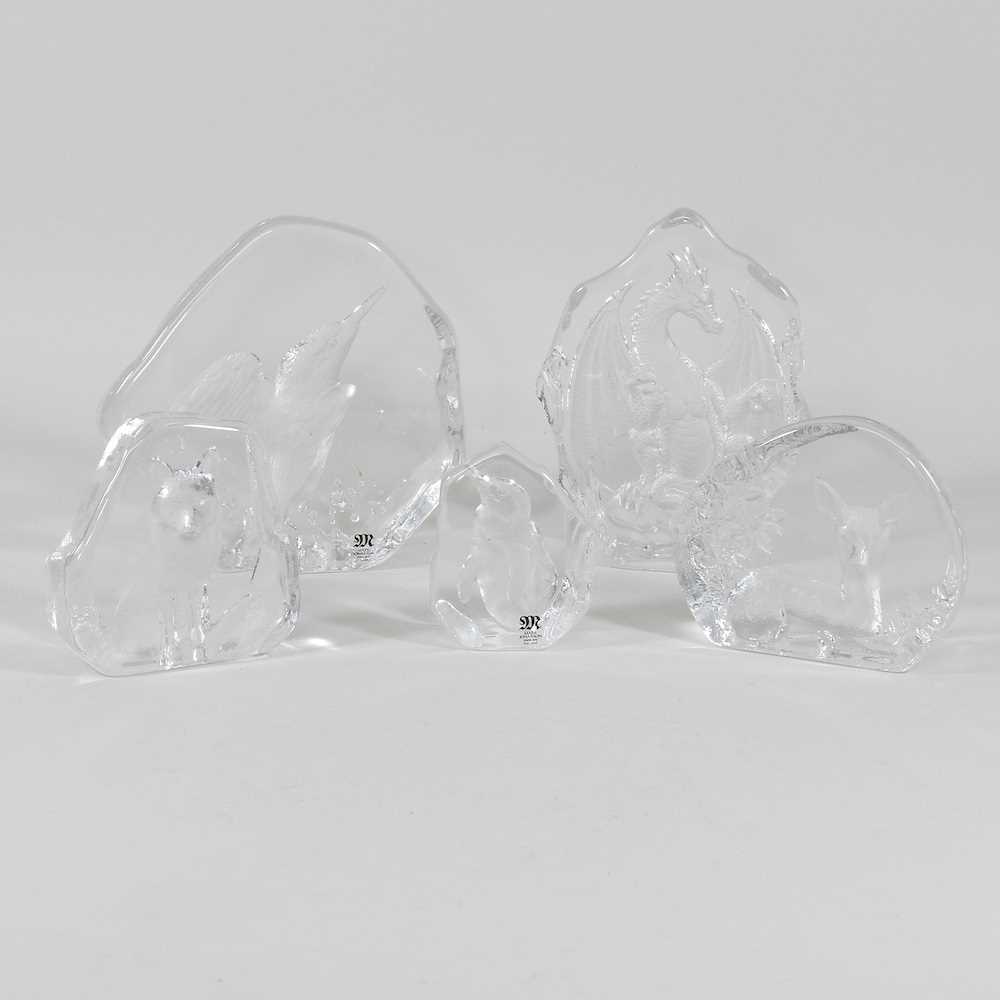 Lot 101 A Collection Of Five Swedish Crystal Lot 101 A Collection Of Five Swedish Crystal