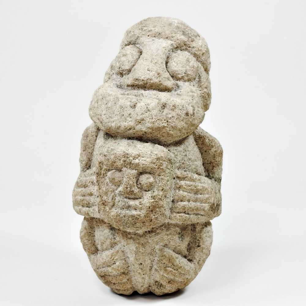 Lot 165 - A Peruvian pre-Columbian carved stone figure,