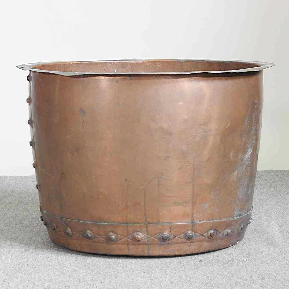 Lot 20 - A 19th century riveted copper, of circular