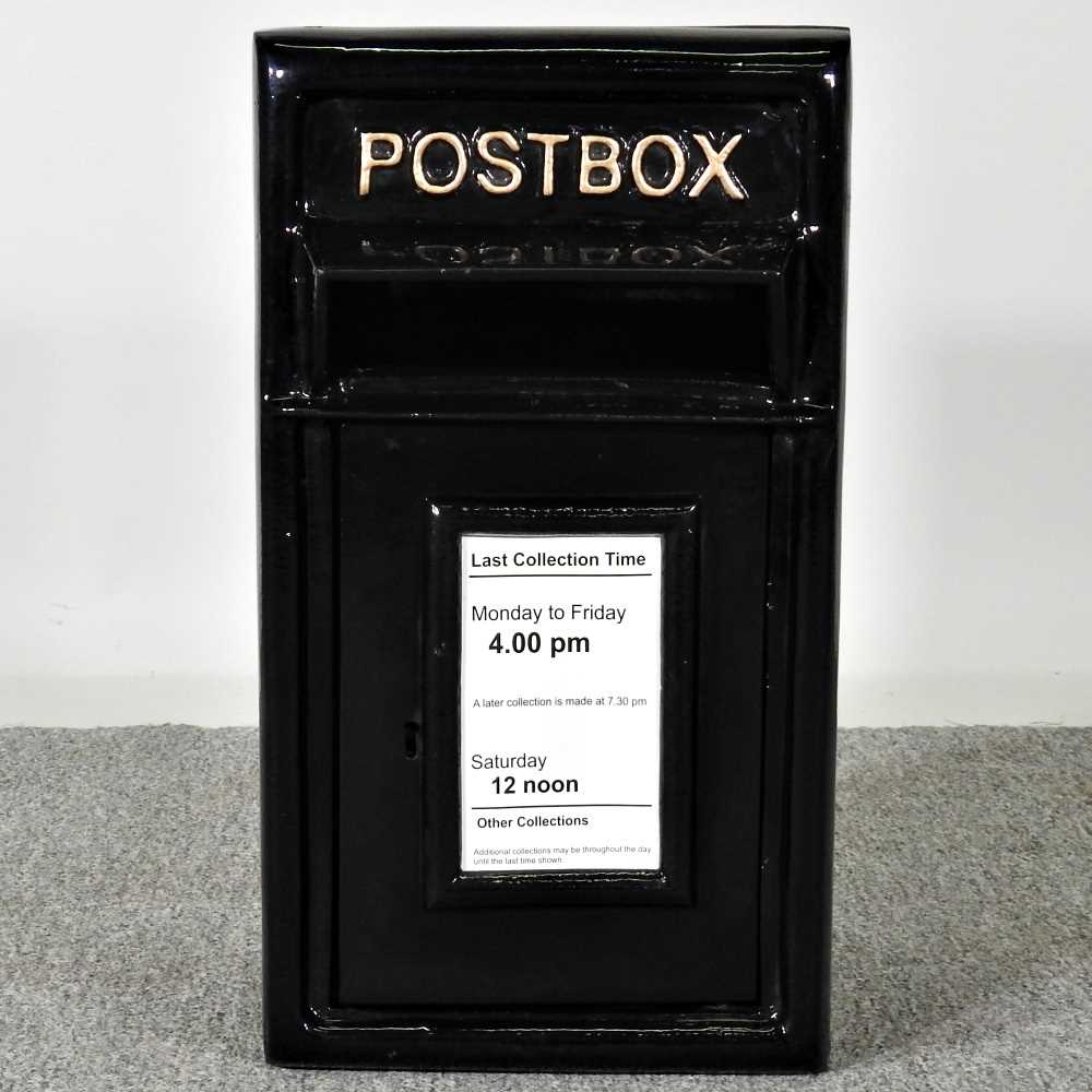 Lot 417 - A reproduction black painted GPO style metal