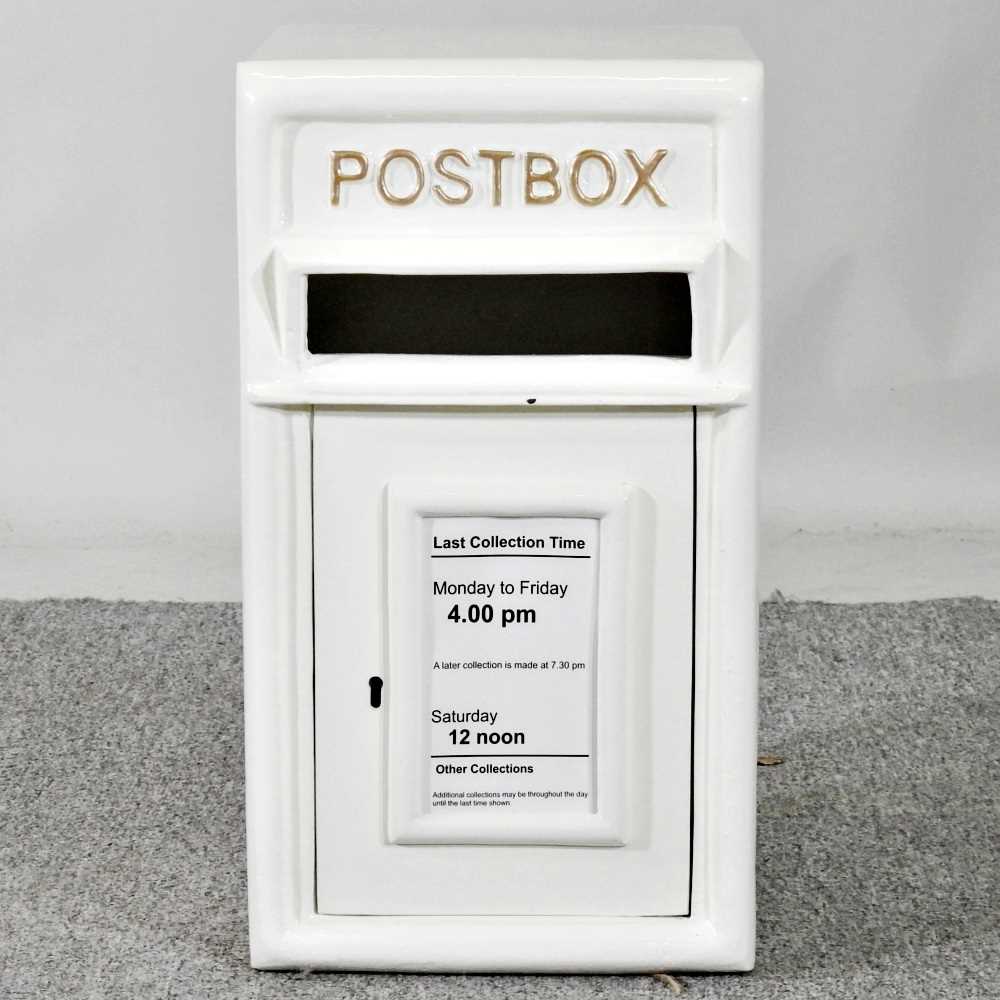 Lot 582 - A reproduction white painted metal GPO style