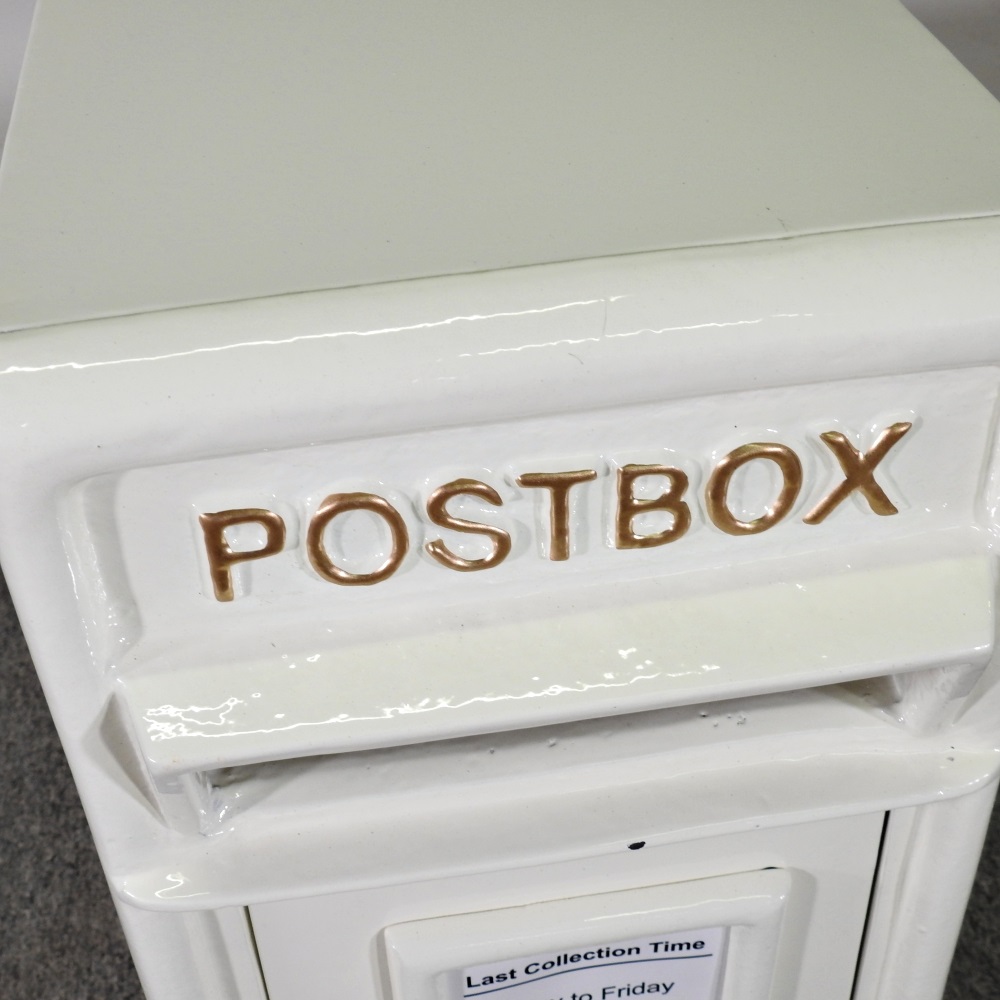 Lot 582 - A reproduction white painted metal GPO style