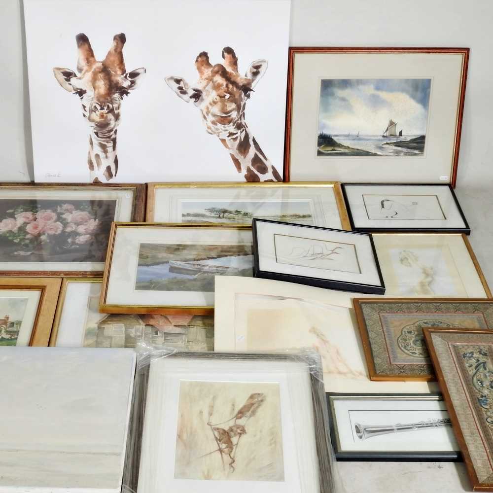 Lot 464 - Edward Vine, 20th century, beach scene,