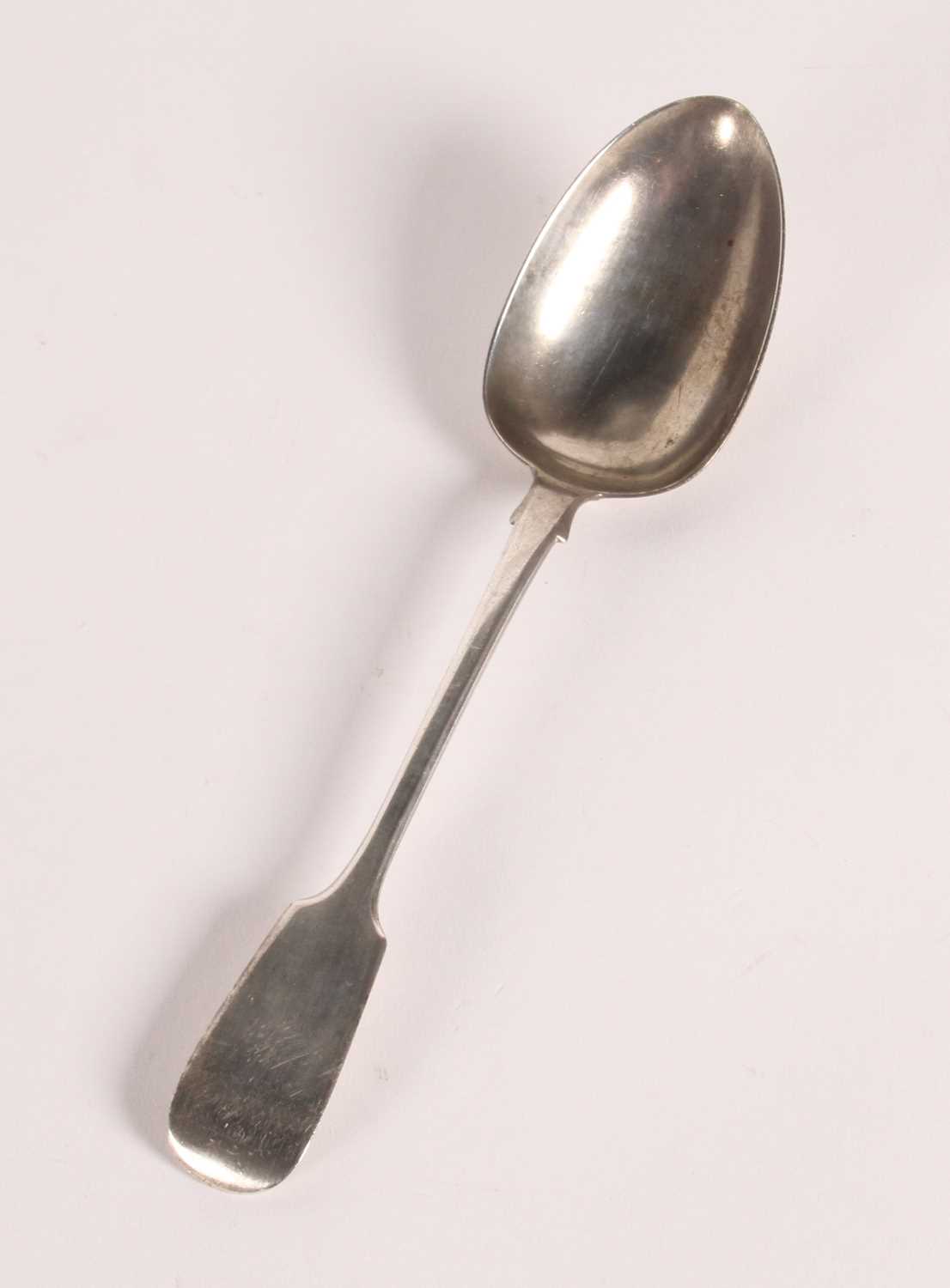 Lot 142 - A Victorian silver fiddle pattern table