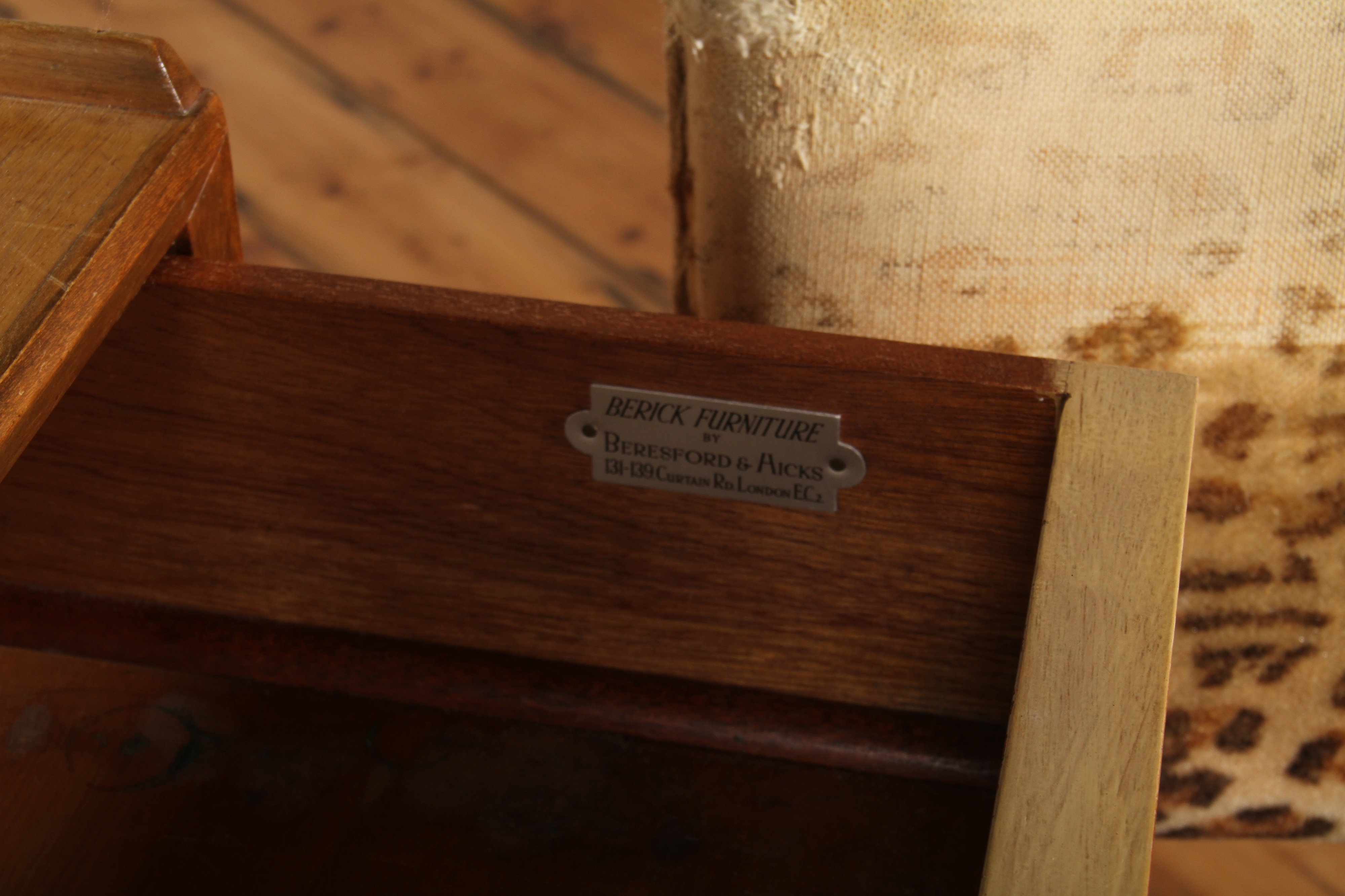 Lot 79 - A Berick teak desk, mid 20th century, having