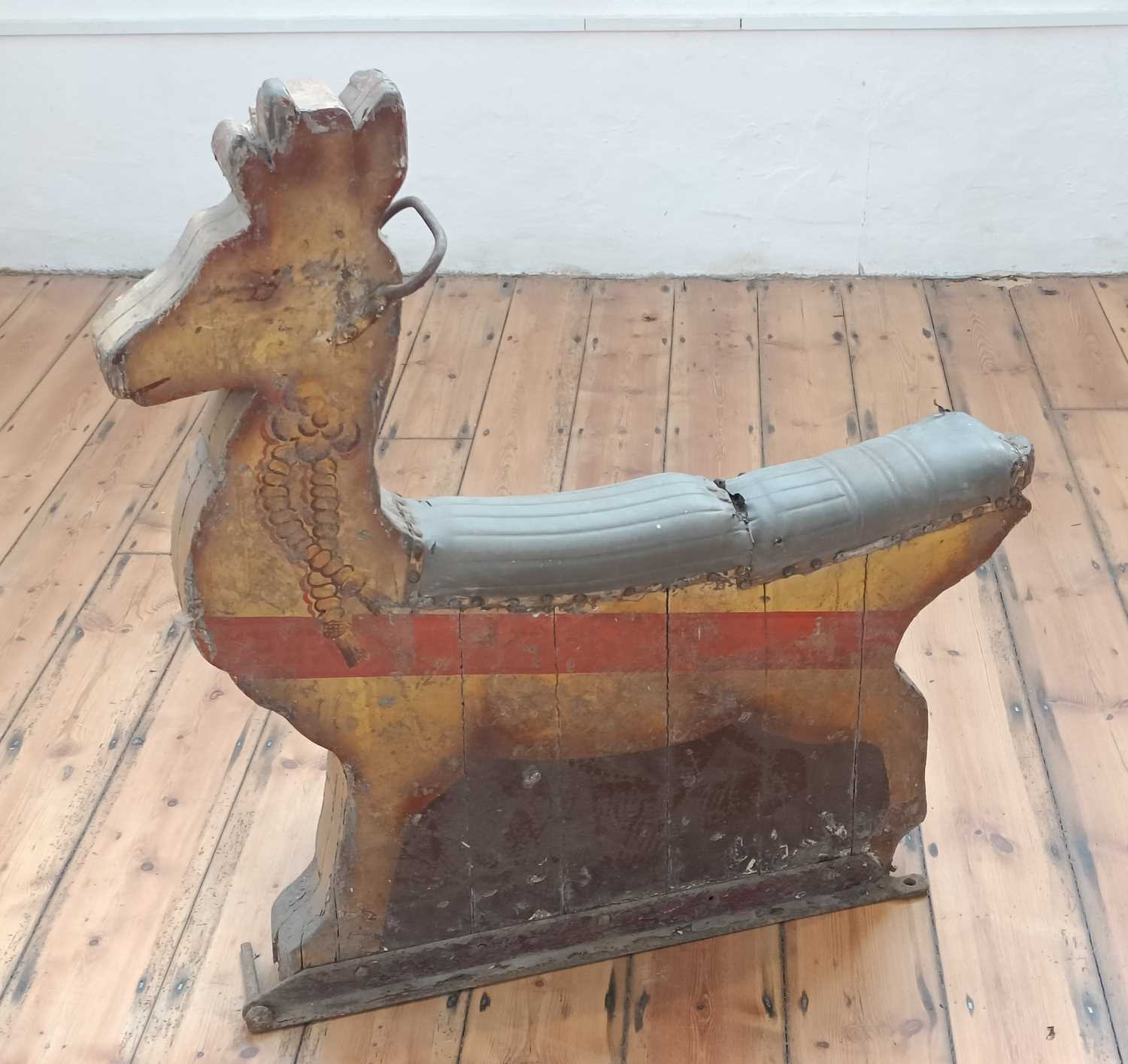 Lot 387 - A vintage fairground carousel reindeer,