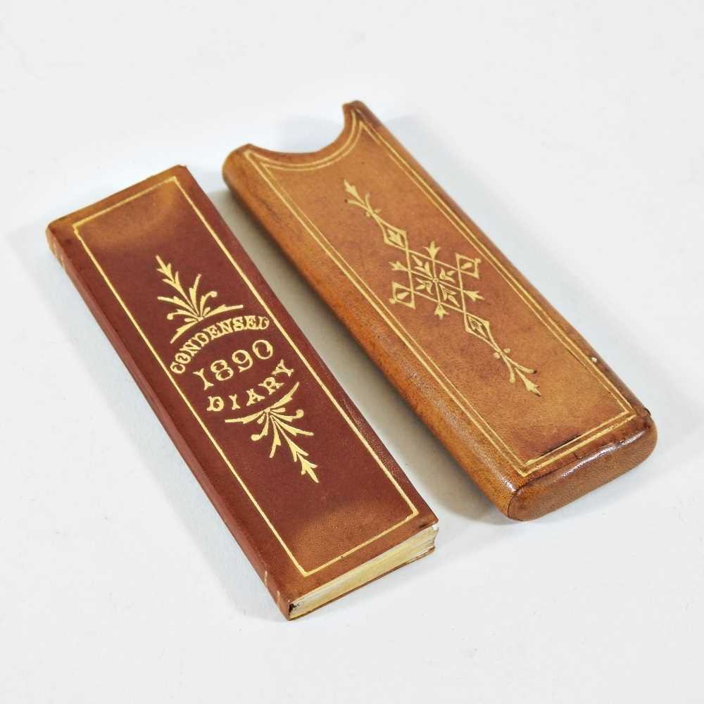 Lot 8 - A Victorian miniature diary, dated 1890, in a