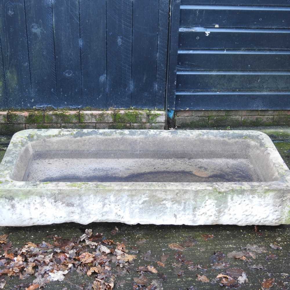 Lot 33 - An unusually large stone sink, of rectangular