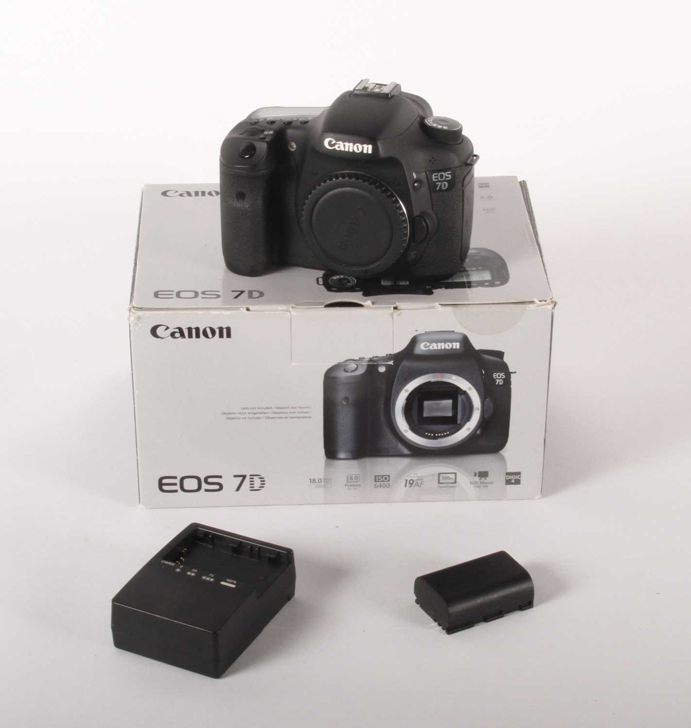 Lot 256 - A Canon Eos 7D digital SLR camera, boxed