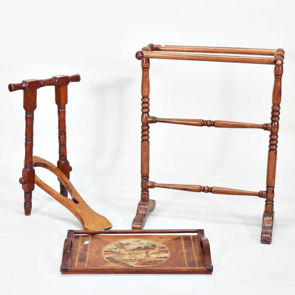 Lot 527 - A Victorian turned wooden boot pull,
