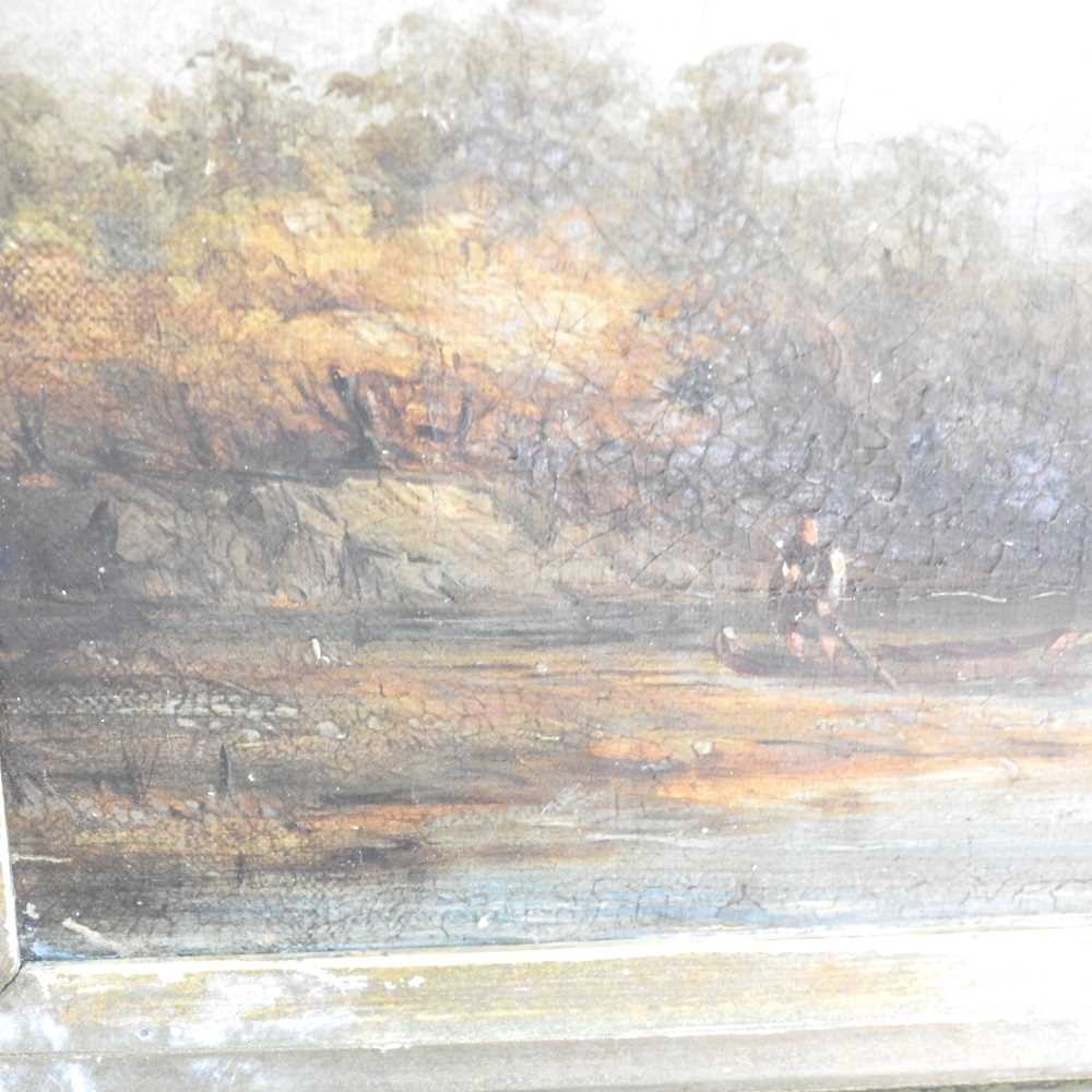 Lot 286 - English school, 19th century, landscape with