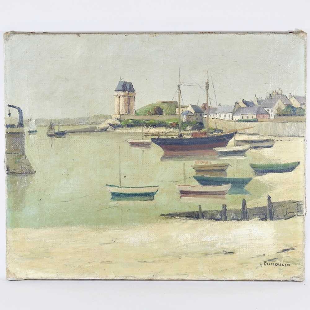 Lot 385 - Christian Dumoulin, b1938, French, harbour