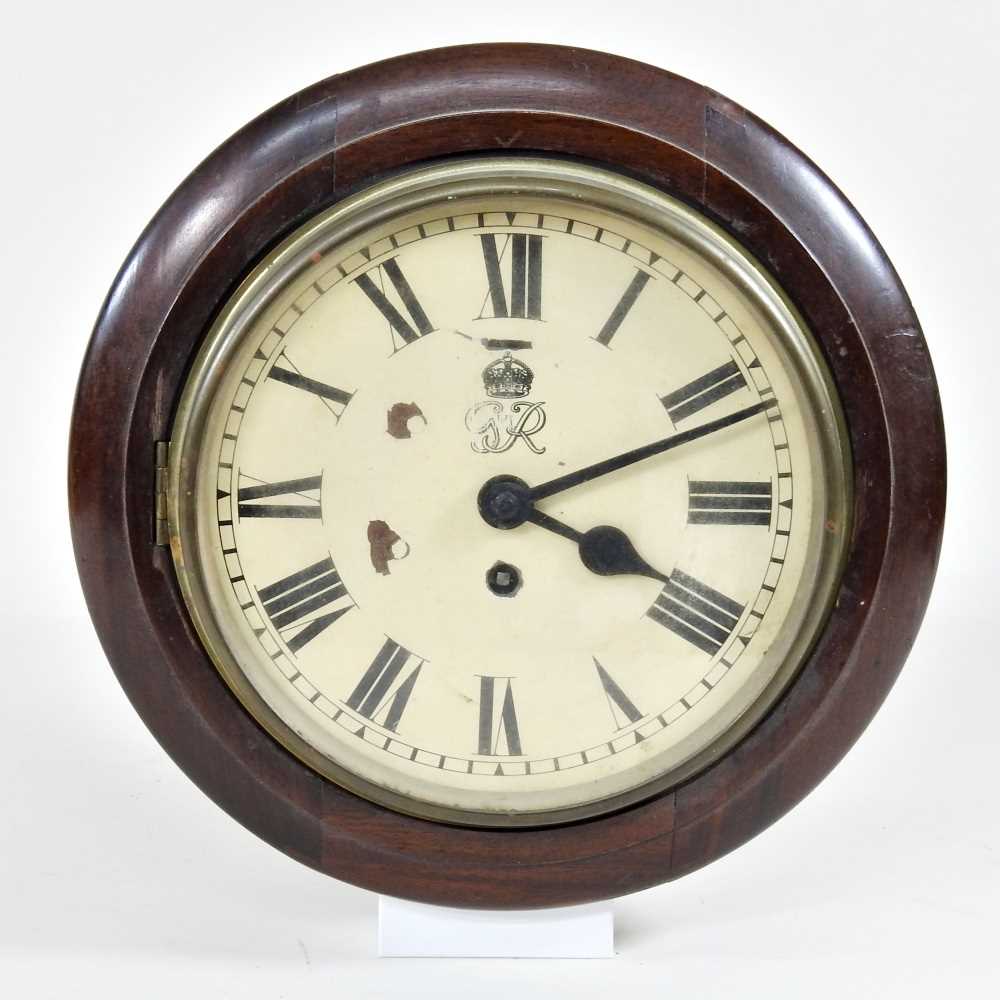 Lot 9 - A postman's alarm clock, the painted dial