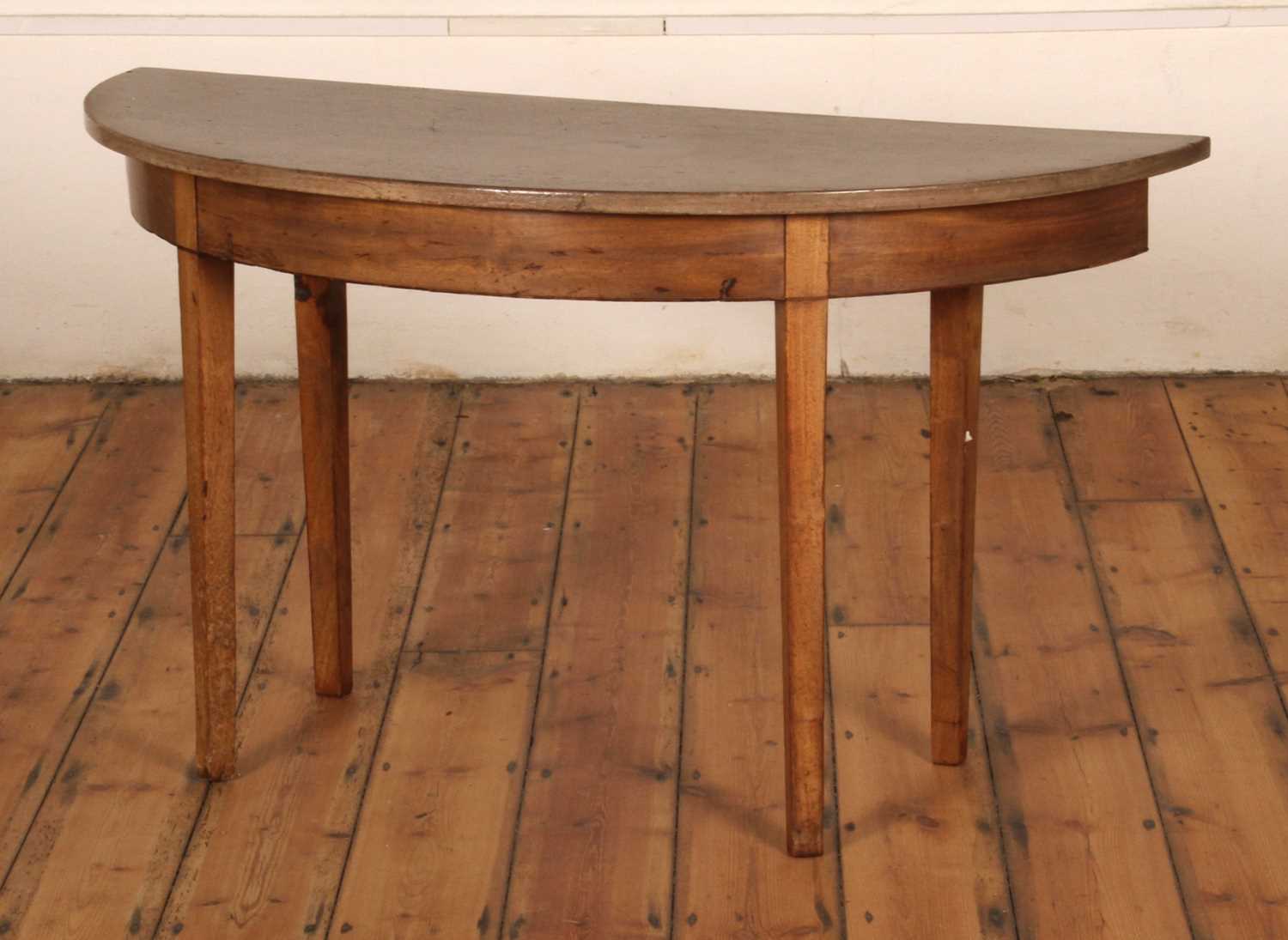Lot 540 - A George III mahogany D-shaped side table,