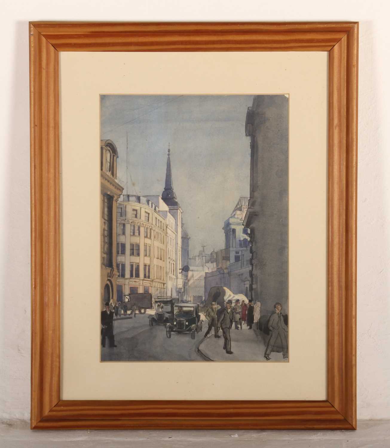 Lot 34 - Stephen Bone, 1904-1958, London street scene,